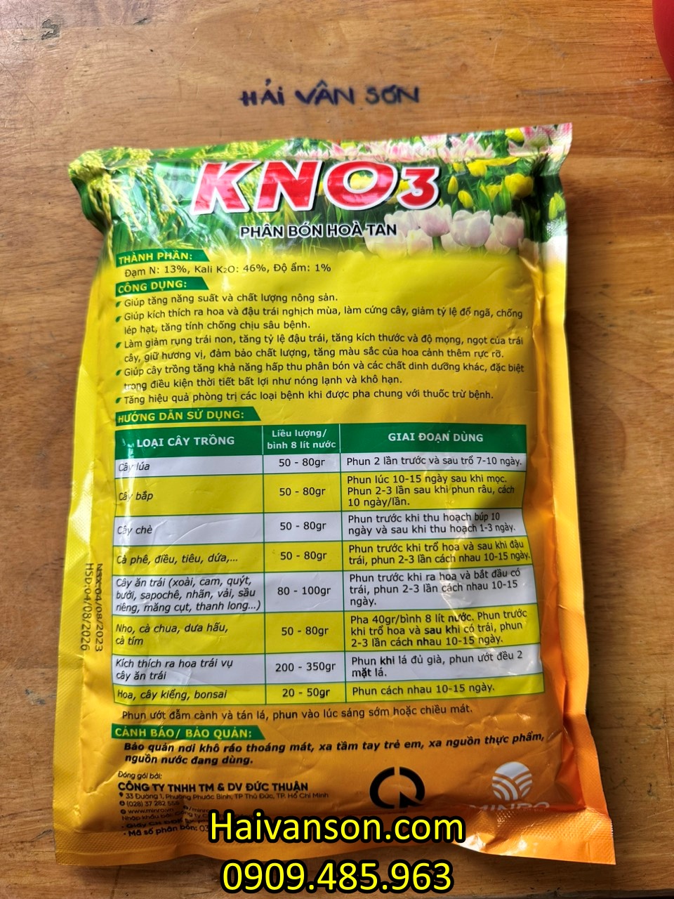 Phân Kali trắng KNO3 1kg - Cửa hàng Hải Vân Sơn